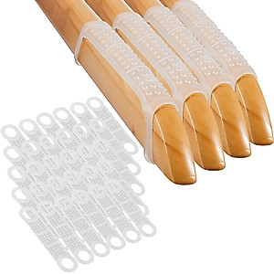 Non Slip Rubber Clothes Hanger Grips Clear Silicone Clothing Hanger Strips Clothes Hanging Accessories for Wood Hangers Plastic Hangers Home Stores Use (200 Pcs)