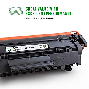 LINKYO Compatible Toner Cartridge Replacement for Canon 104 (Black)