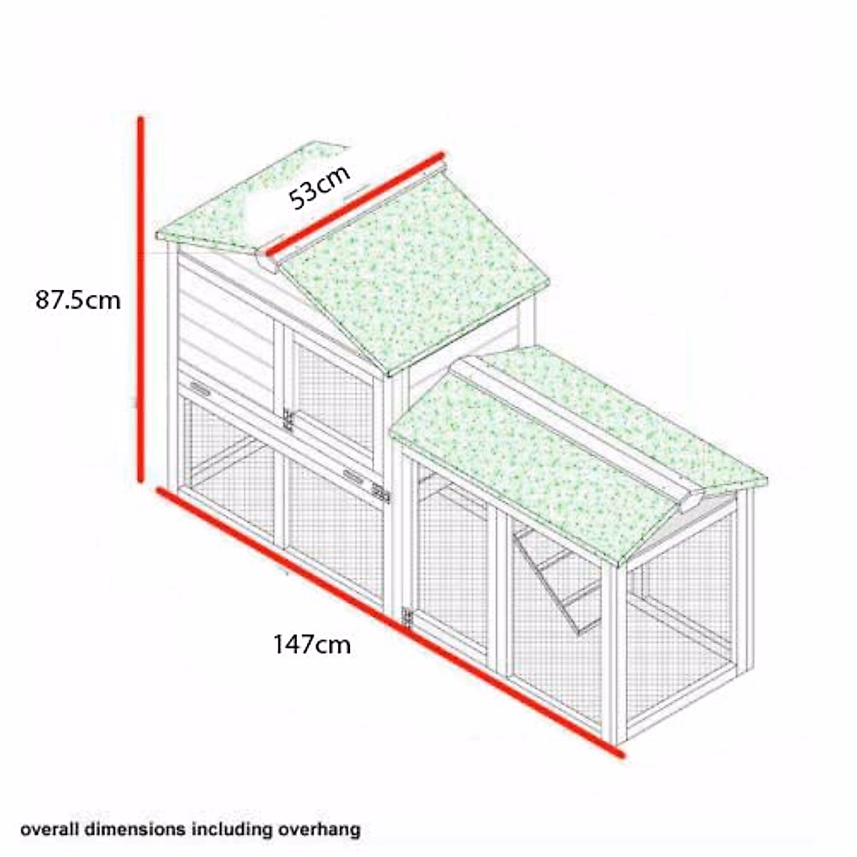 BUNNY BUSINESS Rabbit Hutch Covers Over 20 Types Rabbit Hutches Rabbit Run Cover (Grove-UNI)