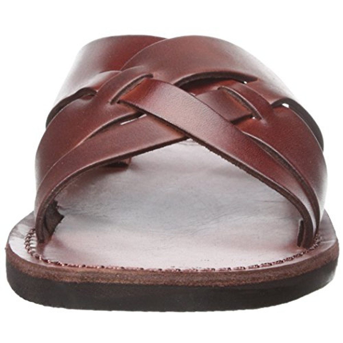 Jerusalem Sandals Jesse - Leather Woven Strap Sandal - Brown