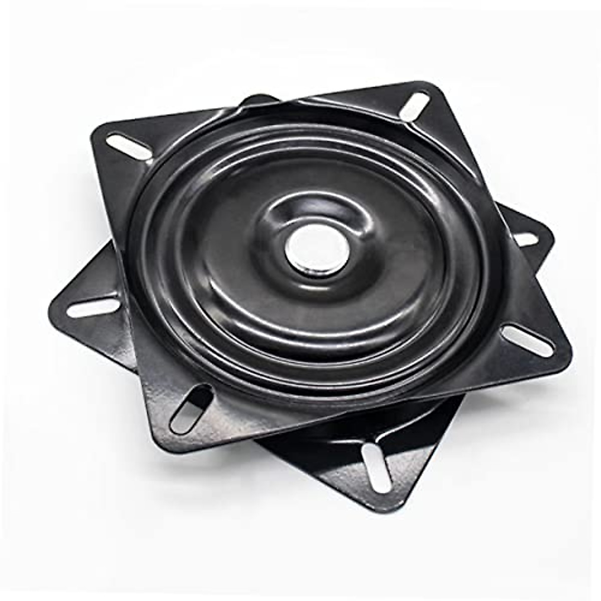 Homoyoyo Table Turntable Camping Hammock Stool Swivel Plate Ball Bearing Boat Seat Pedestals Furniture Bar Stool Seat Replacement Cold Rolled Steel to Rotate Mount Swivel Chair