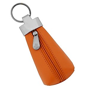 Visconti K10 Leather Key Ring Zippered Coin Pouch (Brown)