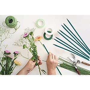 Garden Wood Plant Stakes Green Bamboo Sticks,HAINANSTRY Sturdy Floral Plant Support Stakes Wooden,Wooden Sign Posting Garden Sticks(25 Pack 18 Inches)