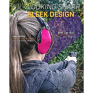 Vanderfields Hearing Protection Headphones 20dB Noise Reduction, Noise Cancelling Ear Muffs for Adults-Passive Ear Protection for Shooting Range, Fireworks, Construction, Lawn Mowing Safety Ear Muffs