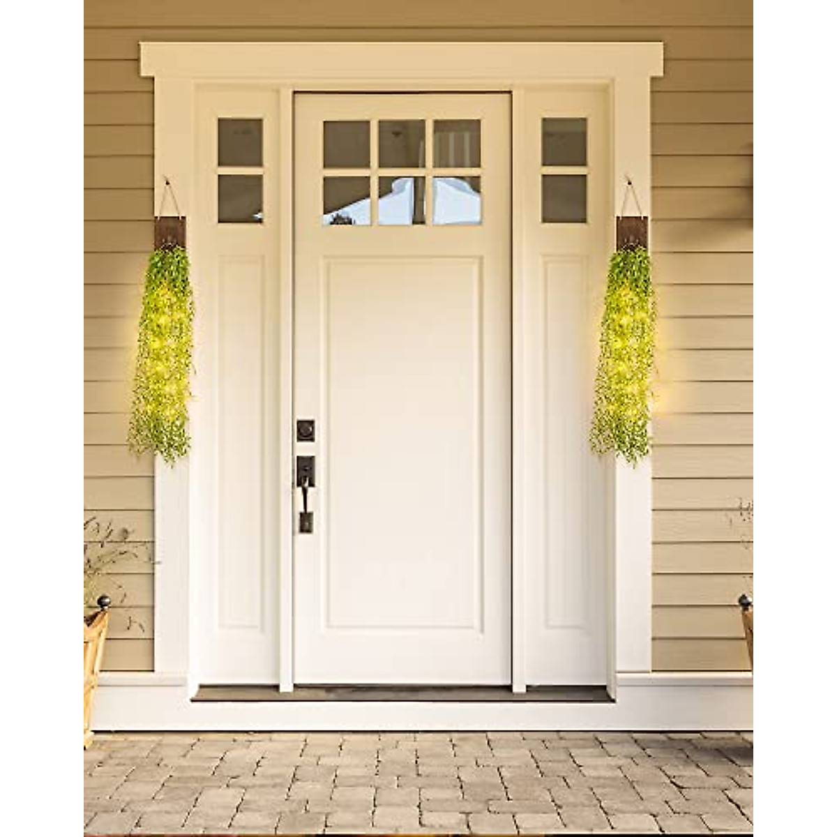 Mason Jar Sconces Wall Decor Set of 2 with LED Fairy Lights, Rustic Wall Sconces with 8 Modes Remote Control & 14 Artificial Willow Branches, Farmhouse Leaves Plants Decor for Living Room Bedroom DIY