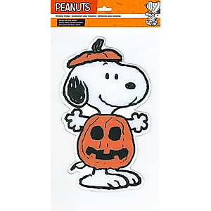 PEANUTS HALLOWEEN CLINGS DOUBLE SIDED 6 PIECES