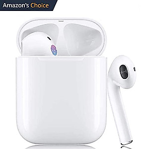 Wireless Earbuds,Bluetooth Headphones IPX7 Waterproof Wireless Bluetooth with Microphone Charging Case 30H Playtime,Pop-ups Auto Pairing Hi-Fi Stereo Sound Headset for Airpods/iPhone/Samsung/iOS
