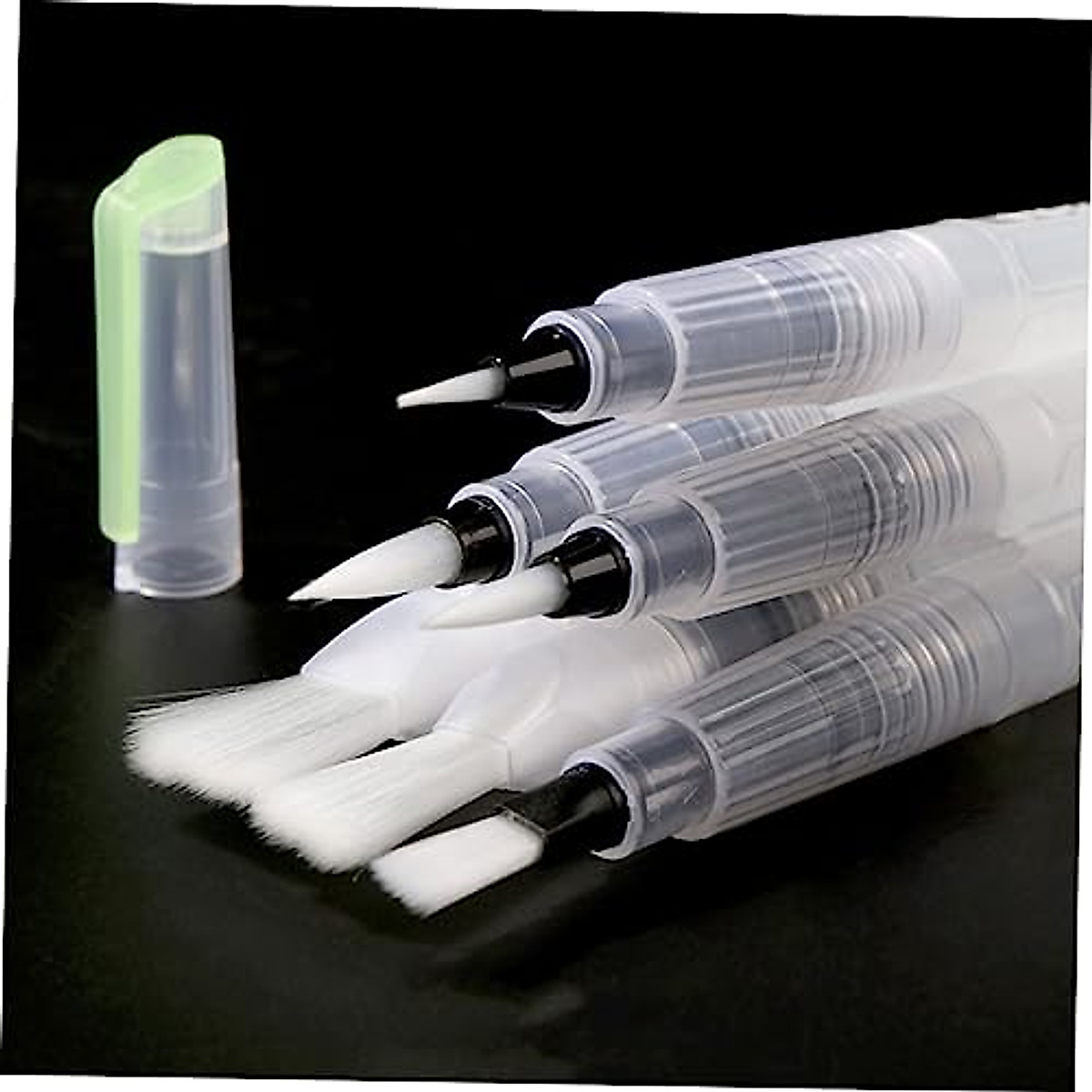 VILLCASE Water Brush Pen 9 Pcs Water Coloring Brush Pen Ink Pen Set Flat Pen Writing Brush Painting Pen Portable White Watercolor Brush Water Soluble Colored Pencils
