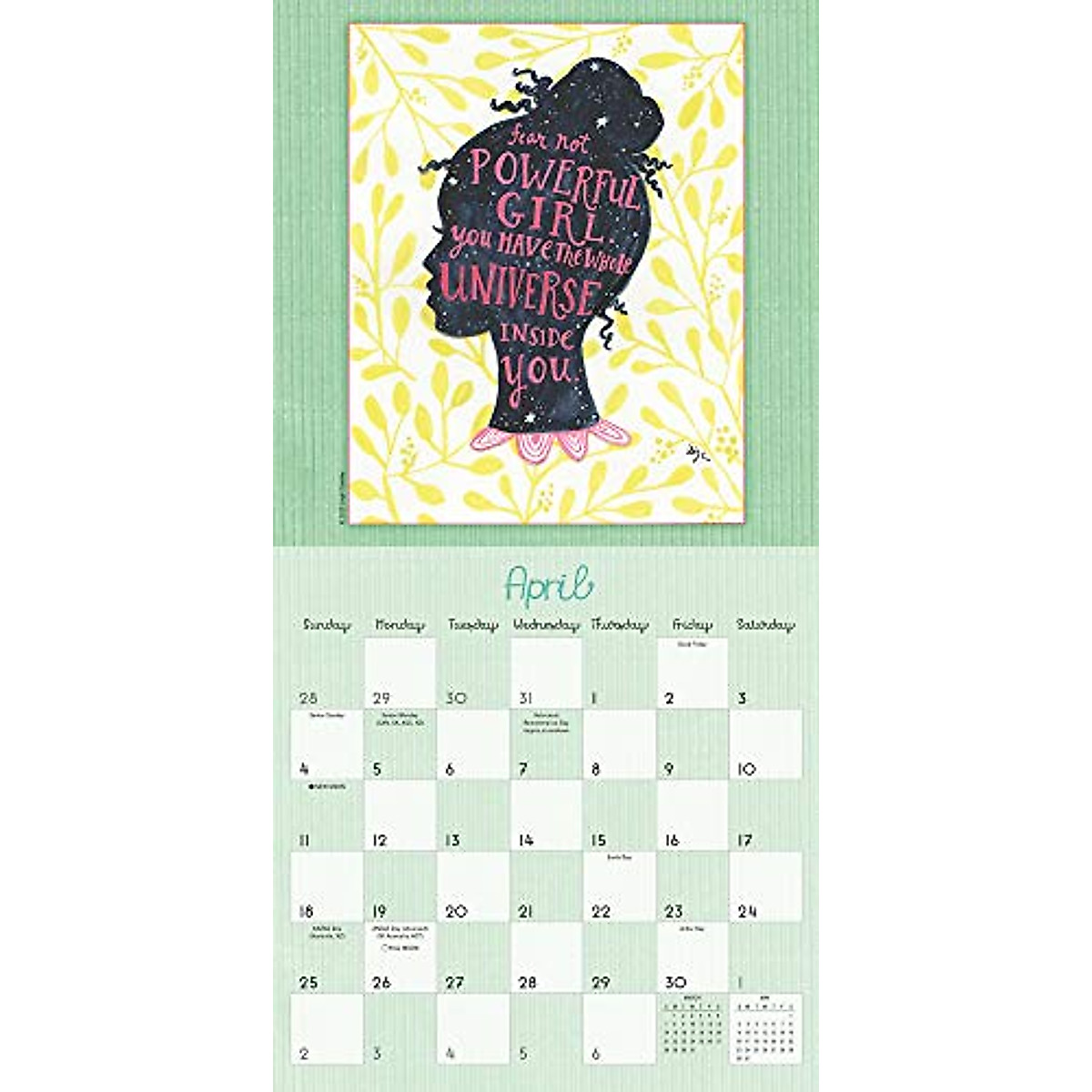 2021 The World According to Curly Girl 16-Month Wall Calendar