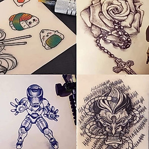 Yuelong 20Pcs Blank Tattoo Practice Skin Fake Skin 7.4x5.6" Double Sides Silicone Pads Microblading Eyebrow Tattoo Skin Practice for Beginners and Experienced Artists