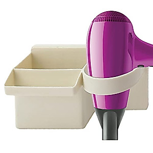 yuxun Blow Dryer Holder Wall Mount - 3 in 1 Wall Mounted Hair Tool Organizer | Hair Dryer Holder, Bathroom Organizer for Hair Dryer, Flat Irons, Curling Wands, Hair Straighteners