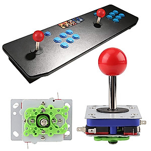 GLOGLOW Joystick, 1 pcs Adjustable Classic Competition Long Handle Joystick 2/4/8 Way Game Joystick Ball Gaming Cabinet Accessories [video