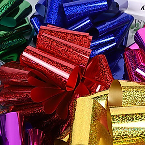1PC Giant Large Pull Bow Big Glitter Metallic Bow,12 Inch,Great Gift Bows for appliances,Bikes,Table Decorations and Party Events(Gold)