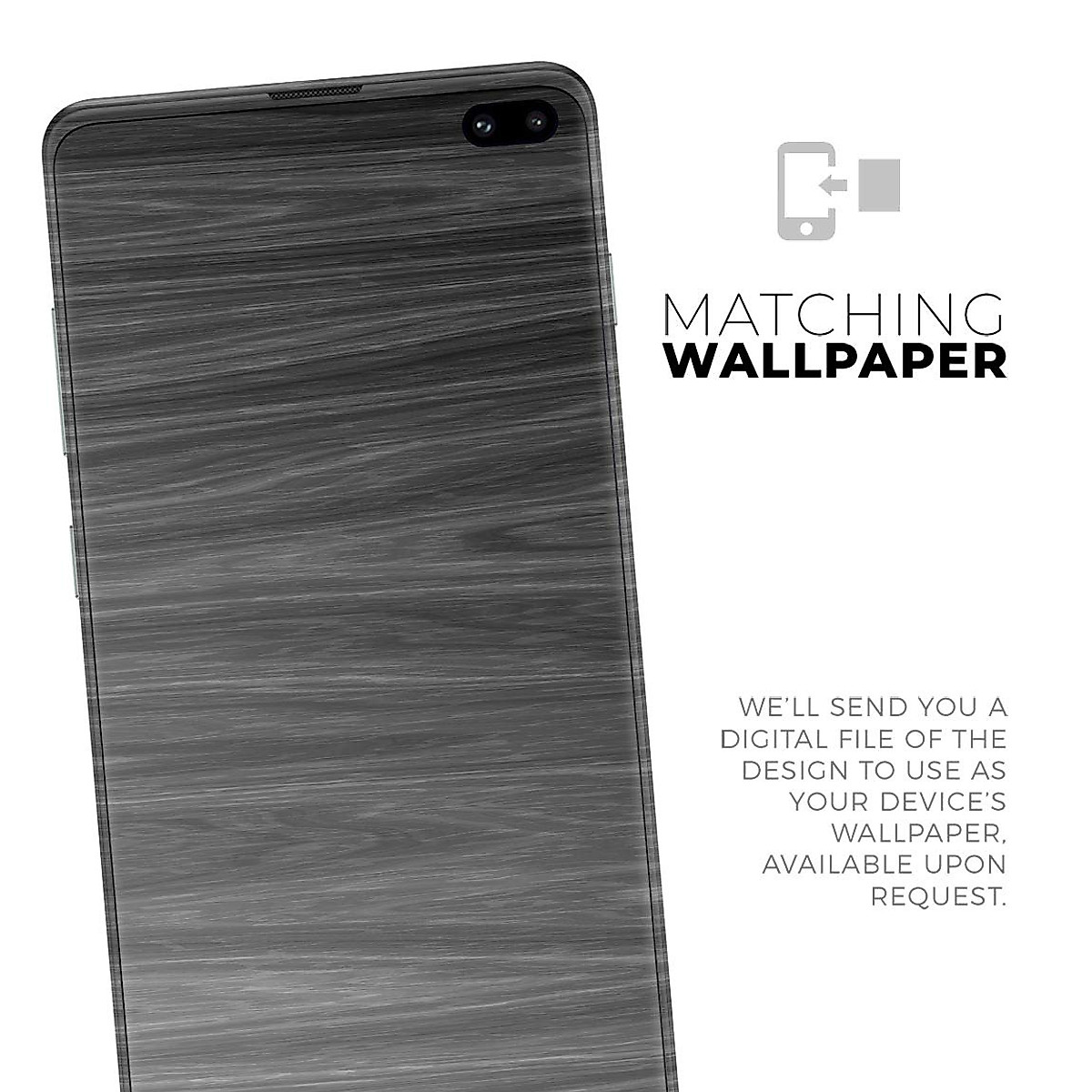 DesignSkinz Dark Slate Wood Protective Vinyl Decal Wrap Skin Cover Compatible with The Samsung Galaxy S20 (Screen Trim & Back Glass Skin)