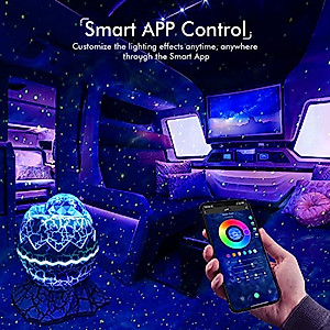 Rossetta Star Projector, Galaxy Projector Lights for Bedroom, Starlight Projector with Bluetooth Speaker and White Noise, LED Night Light for Kids Adults Game Room, Home Party, Ceiling, Room Decor