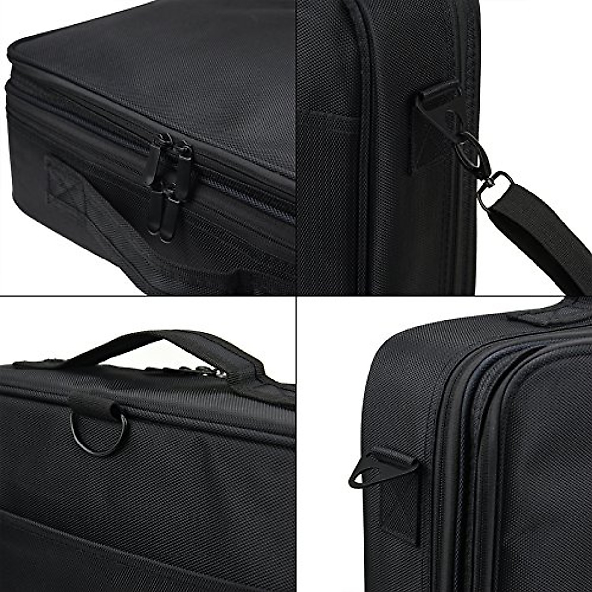 goldwheat Travel Makeup Case Beauty Cosmetic Bag Multifunctional Makeup Bag with Adjustable Shoulder Strap