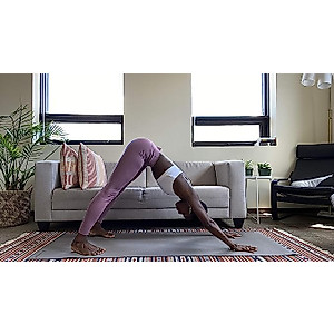 Halfmoon Deluxe Studio 6mm Yoga Mat: Latex Free Moderate Grip Lightweight and Durable - for Yoga, Pilates, Workout and Floor Exercises, Ink, 72"