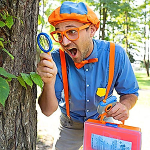 Blippi Detective Roleplay Set - Carry Case, Camera, Personalized Yellow Badge, Magnifying Glass, Activity Sheets for Ultimate Toddler and Young Child Mystery Adventure - Exclusive Content Included