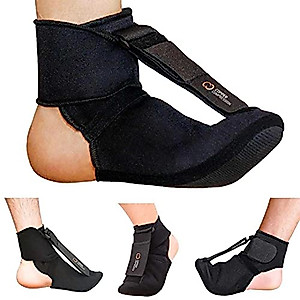 Copper Compression Plantar Fasciitis Night Splint Sock. Planter Fasciitis Support Dorsal Drop Foot Brace for Right or Left Foot. Soft Stretching Boot Splints for Feet, Sleep, Recovery Socks, Braces