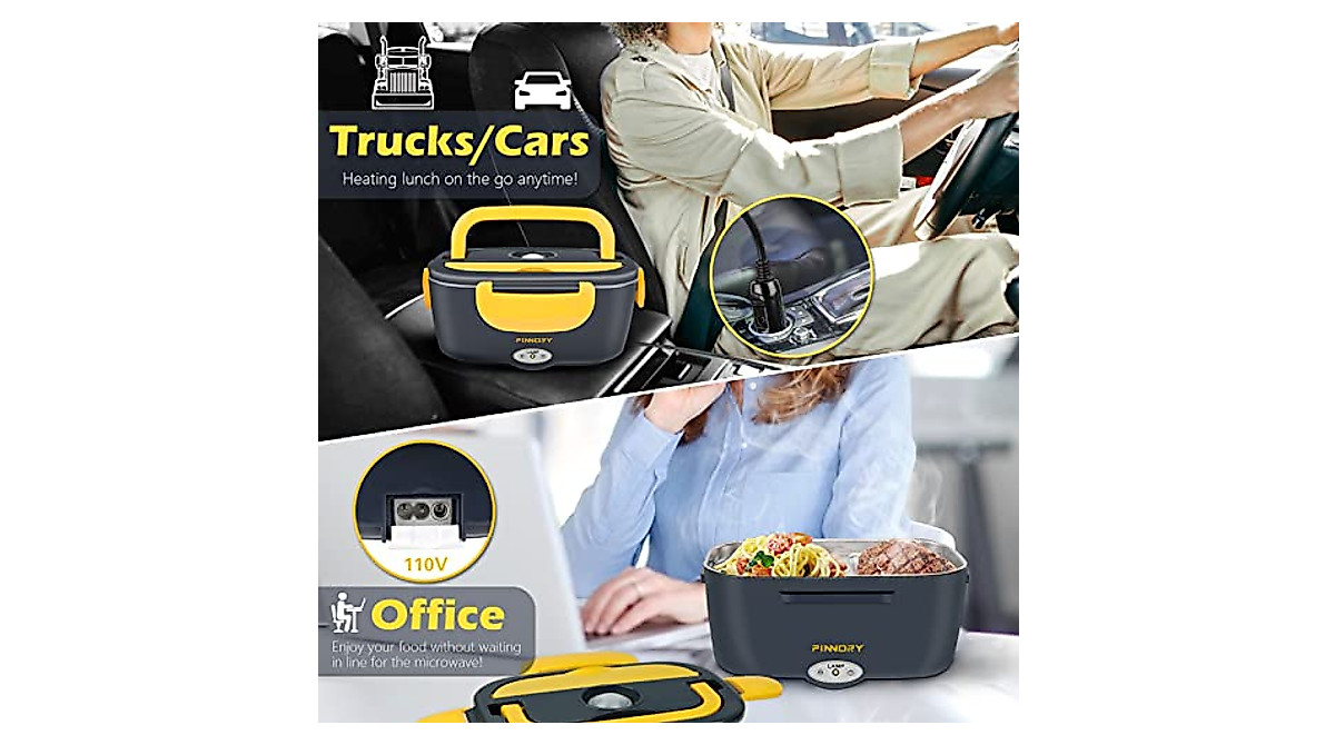 Electric Lunch Box 60W - Fast Heating & Leakproof Design for On-the-Go