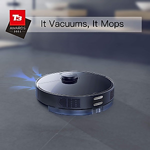 + 360 S7 Pro Robot Vacuum and Mop, LiDAR Mapping, 2650 Pa, No-Go Zones, Selective Room Cleaning, Self Charge and Resume, Compatible with Alexa and Google Assistant (Renewed)