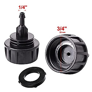 Yulaiyoen Drip Irrigation Hose Connectors,1/4 Inch Drip Irrigation Tubing x 3/4 FHT Swivel Garden Faucet Adapter, Convert 3/4" Garden Hose to 1/4" Drip Pipe for Irrigation Kits (3-Pack)