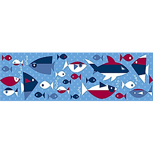 Wall Pops WPS0613 Regatta Stripe Wall Decals, 6.5-inch by 12-foot