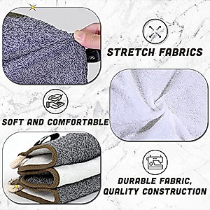 myHomeBody Premium Dual-Textured Exfoliating Washcloth with Soft and Scrubbing Side | Body Exfoliation Luffa Wash Clothes for Bath, Shower | Durable 3 Layer Construction, Smoke, 3 Pack
