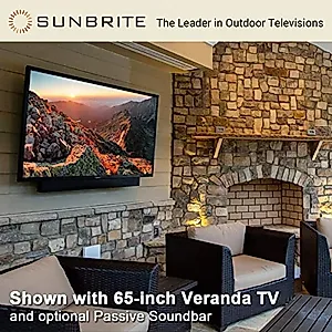 SunBrite Veranda 2 Series 55-inch Full Shade Outdoor TV | 4K Ultra HD HDR LED Weatherproof Television - Direct Lit LED Screen with All-Weather Remote (SB-V-55-4KHDR-BL)