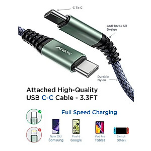 AINOPE Portable Charger The Smallest 10000mAh Power Bank USB C Mini Portable Charger PD 20W Fast Charge Portable Battery Charger Tri-Output Phone Charger Compatible with iPhone 14 Pro Max iPad Samsung