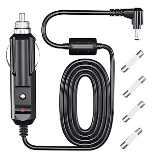 VHBW Replacement for Inogen Car Charger Compatible with Inogen One G3 G4 G5 BA-306 BA-301 BA306 BA301 Concentrator【12V 8.3FT, with Additional Fuses】
