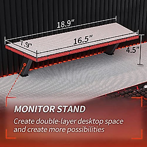 CubiCubi Gaming Desk 47 inch PC Computer Desk, Home Office Desk Gaming Table Z Shaped Gamer Workstation and Headphone Hook, White