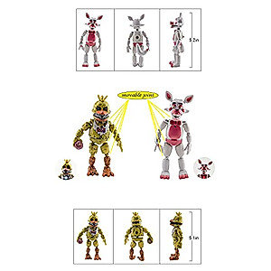 Toysvill FNAF Action Figures (Set of 11pcs) Inspired by Five Nights at Freddy's Toys, Jointed Dolls Perfect Collection and Gift