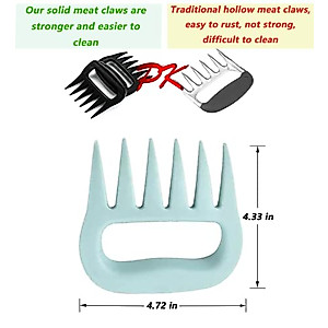 Meat Claws for Shredding，BBQ Meat Shredder Claws,Meat Claws for Shredding Pulled Pork, Chicken, Turkey, and Beef- Handling & Carving Food，Easily Lift, Handle, Shred, and Cut Meats (light blue)