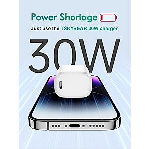 [2 Pack] 30W USB C Power Adapter Charger - for Google Pixel Charger 7/6,iPhone 14/14 Pro/14 Pro Max/13/13 Mini/13 Pro/13 Pro Max/12,Samsung Galaxy S21/S22,Note 20,iPad Pro 12.9/11 inch,MacBook Air