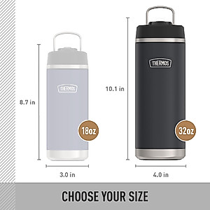 ICON SERIES BY THERMOS Stainless Steel Water Bottle with Straw Lid, 32 Ounce, Sandstone