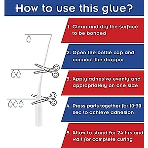 LOOCTOT 30g Plastic Glue,Adhesive for Legos&Miniatures,3D Printing,Toy Car,ABS,PVC;Super Instant Glue Bonding Between Plastics, Waterproof Clear