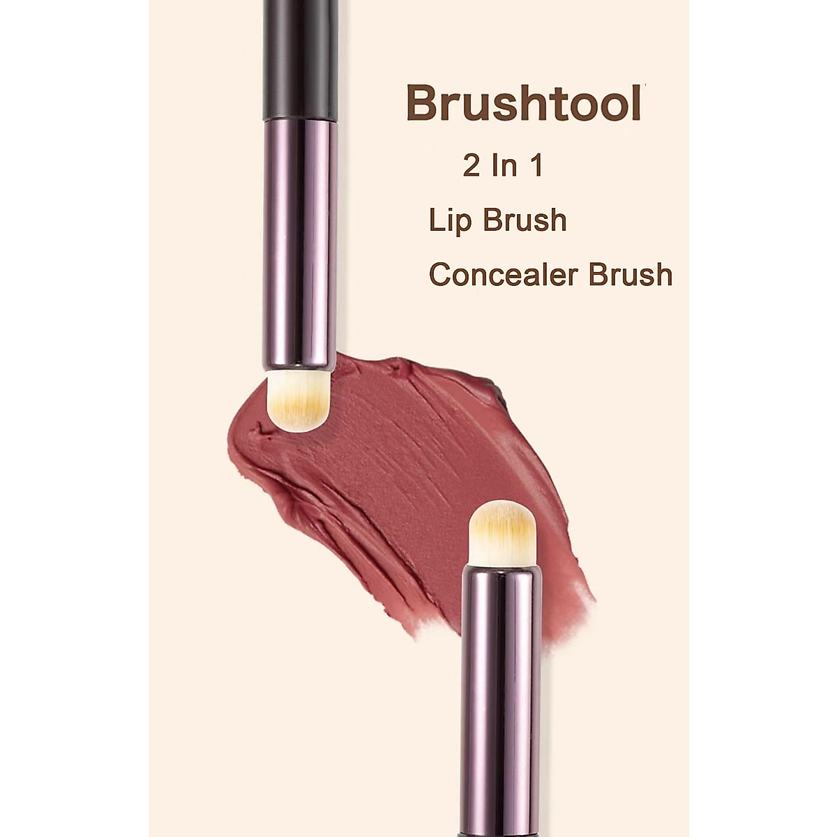 3Pcs Lip Brush Set, Concealer Brush Lip Brush Smudger Brush Makeup Tool Set Lipstick Applicator Lip Makeup Brush Eye Shadow Concealer Foundation Makeup Brush