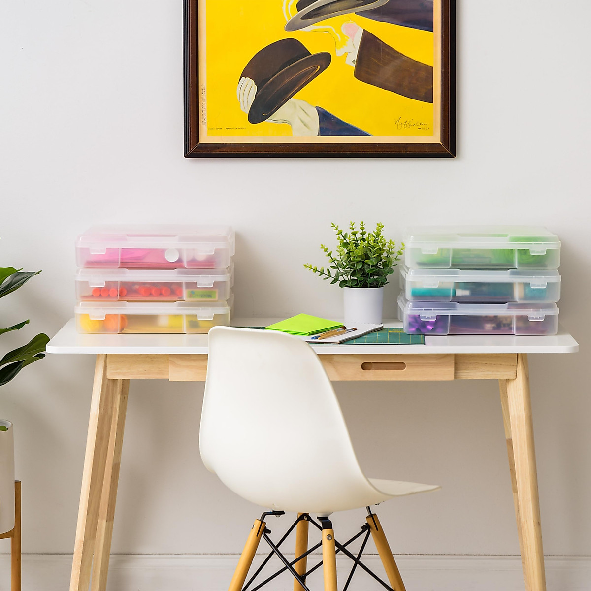 IRIS USA Iris Portable Scrapbook 12" x 12" Paper, 1 Pack, Case clear