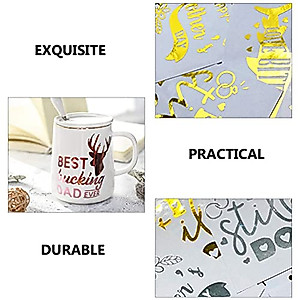 VILLCASE 3 Rolls Self Adhesive Vinyl Stickers Cup Vinyl White Vinyl Vinyls Clothing Transfer Color Changing Vinyl Transfer Tape for Vinyl White Permanent Vinyl Glass Film Glossy Crafts PVC