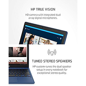 HP Chromebook 11-inch Laptop - MediaTek - MT8183 - 4 GB RAM - 32 GB eMMC Storage - 11.6-inch HD IPS Touchscreen - with Chrome OS™ - (11a-na0060nr, 2020 model, Indigo Blue)