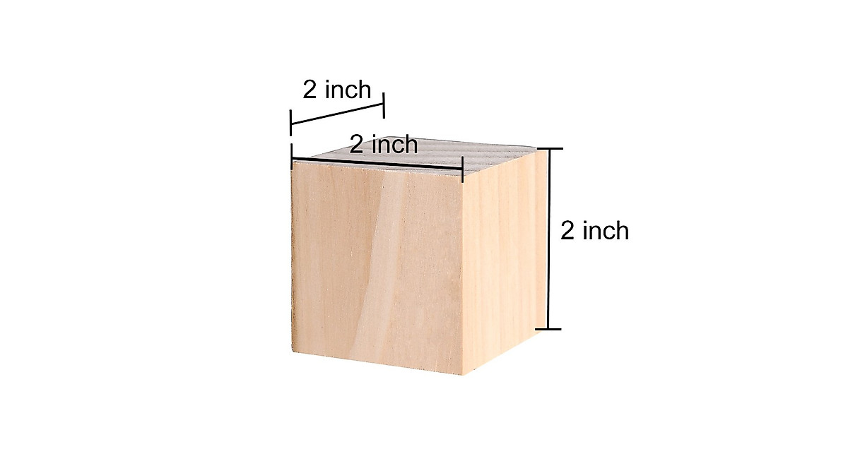 Supla 20pcs Wooden Cubes for Creative Crafts