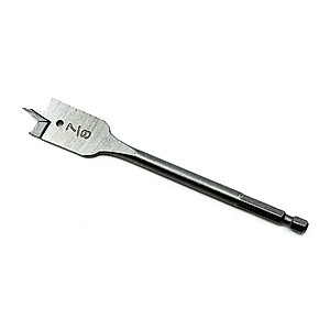 Benchmark Abrasives 7/8" x 6" Spade Drill Bit with Quick-Change Hex Shank Hole Cutter for Woodworking, Drilling, High-Speed Steel Paddle Flat Bits (7/8" x 6")