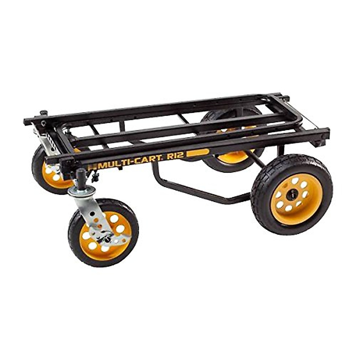 Rock-N-Roller R12RT (All Terrain) 8-in-1 Folding Multi-Cart/Hand Truck/Dolly/Platform Cart/34" to 52" Telescoping Frame/500 lbs. Load Capacity, Black