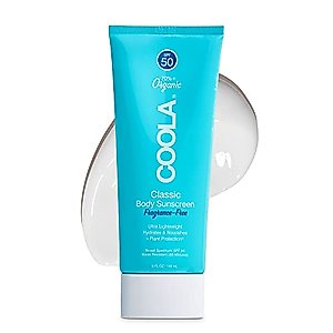 COOLA Organic Sunscreen SPF 50 Sunblock Body Lotion, Dermatologist Tested Skin Care for Daily Protection, Vegan and Gluten Free, Fragrance Free, 5 Fl Oz
