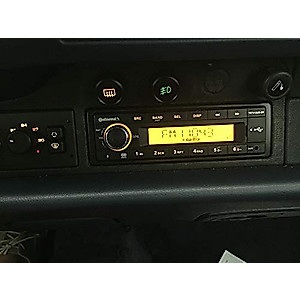 VDO Continental TR7412UB-OR European Style 12v Radio Orange Display Bluetooth (Renewed)