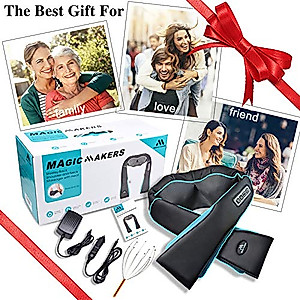 Massager with Heat - Deep Tissue Kneading Electric Back Massage for Neck, Back, Shoulder, Waist, Foot - Shiatsu Full Body Massage, Relax Gift for Her/Him/Friend/Dad/Mom