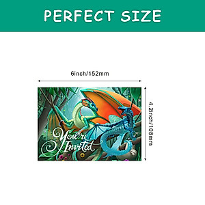 ZPLHBHX Birthday Party Invitation Cards, Blue, 16 Count