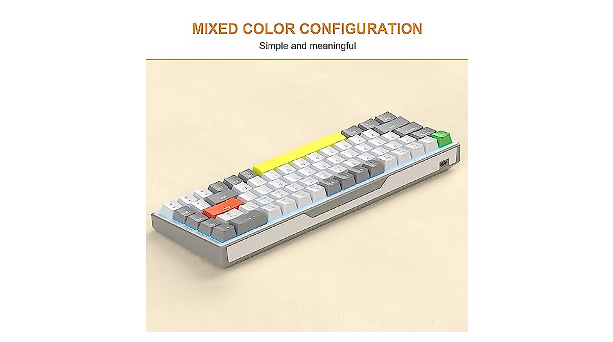 MageGee 60% Mechanical Gaming Keyboard with Blue Backlight – Compact ...