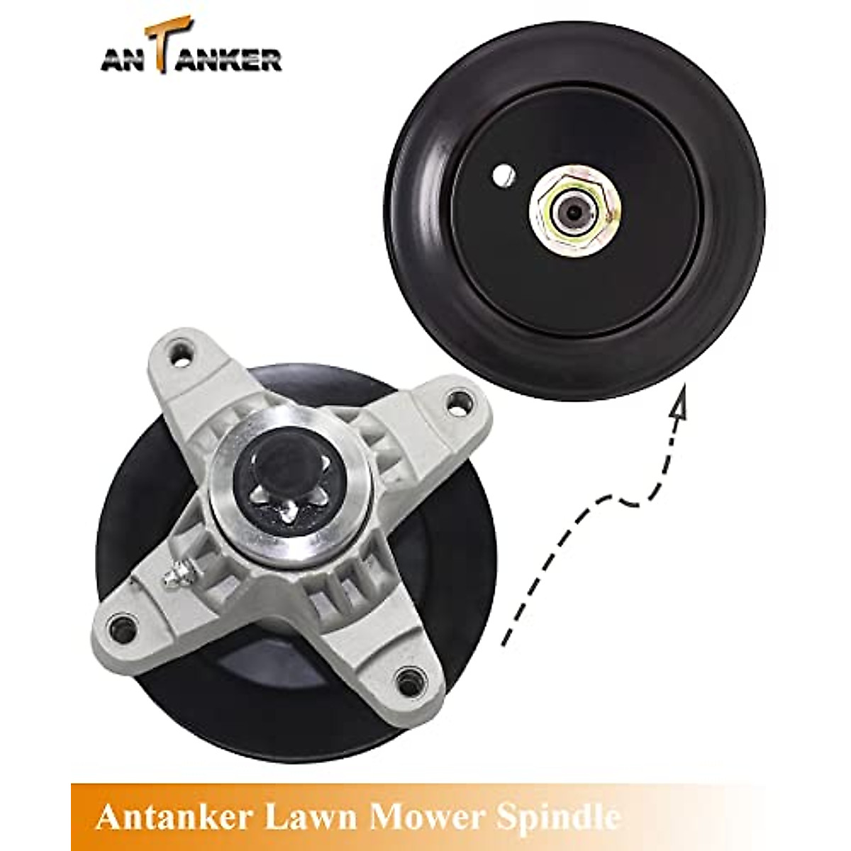 Antanker 618-04126 918-04126 Spindle Assembly 618-04125A, 918-04126A, 918-04126B, 918-04125, 918-04125A, 918-04125B Replace for MTD Cub C adet Troy Bilt RZT50 LT1050 with 50" Deck Lawn Mower 1120370